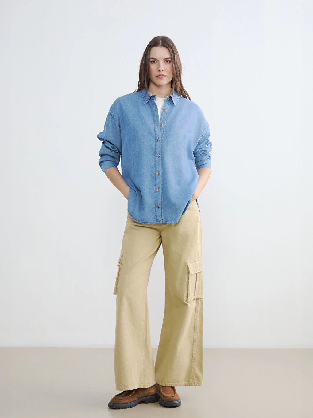 LC WAIKIKI Oversize Ženska Teksas Košulja
