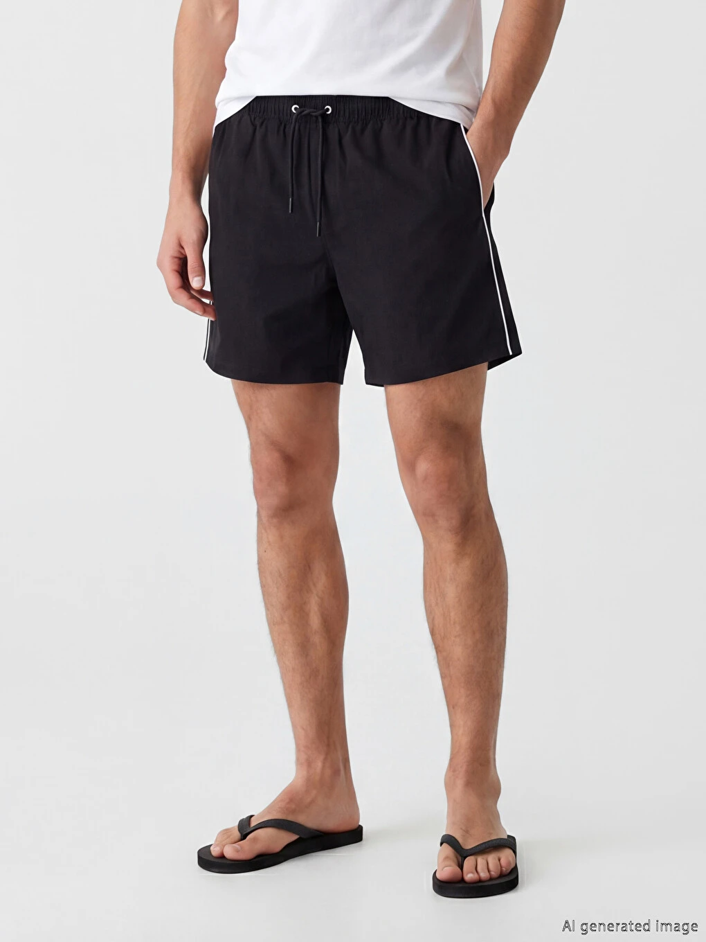 LCW SWIMWEAR Kratke Muške Šorts Za Kupanje Sa Prugama Sa Strane