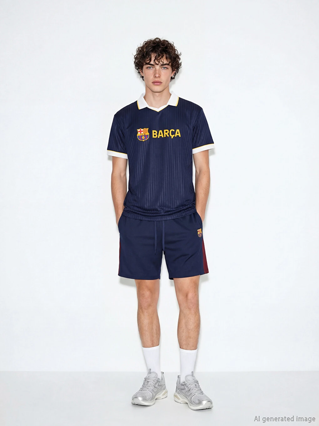 XSIDE ACTIVE Sportska Majica Sa Polo Kragnom Barcelona Sa Štampom Za Muškarce