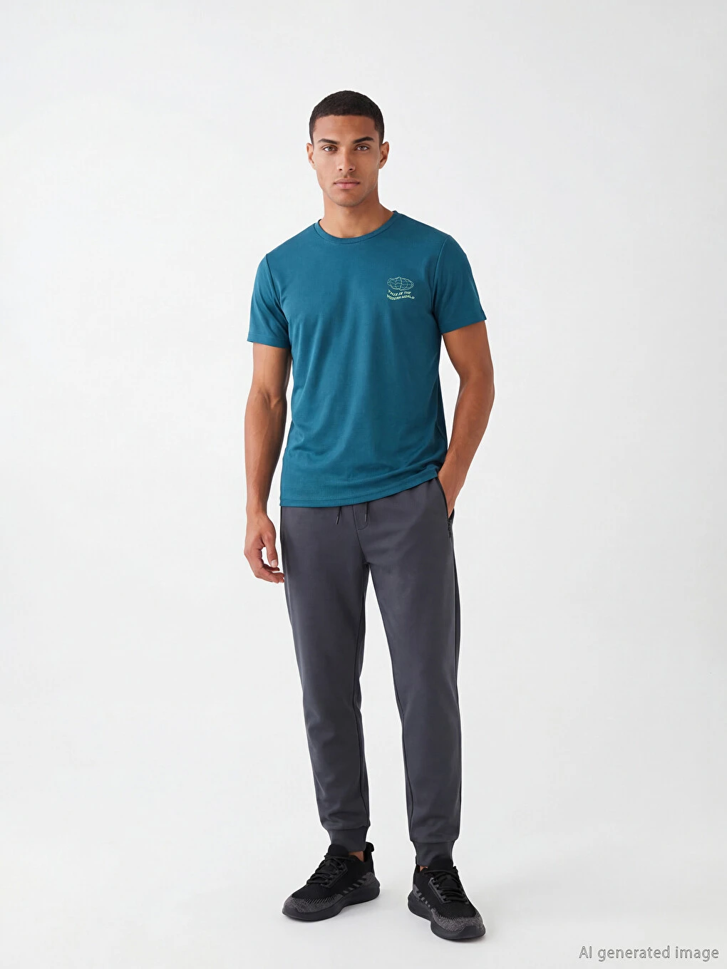 LC WAIKIKI Muška Sportska Majica Sa Printom, Slim Fit Kroj.