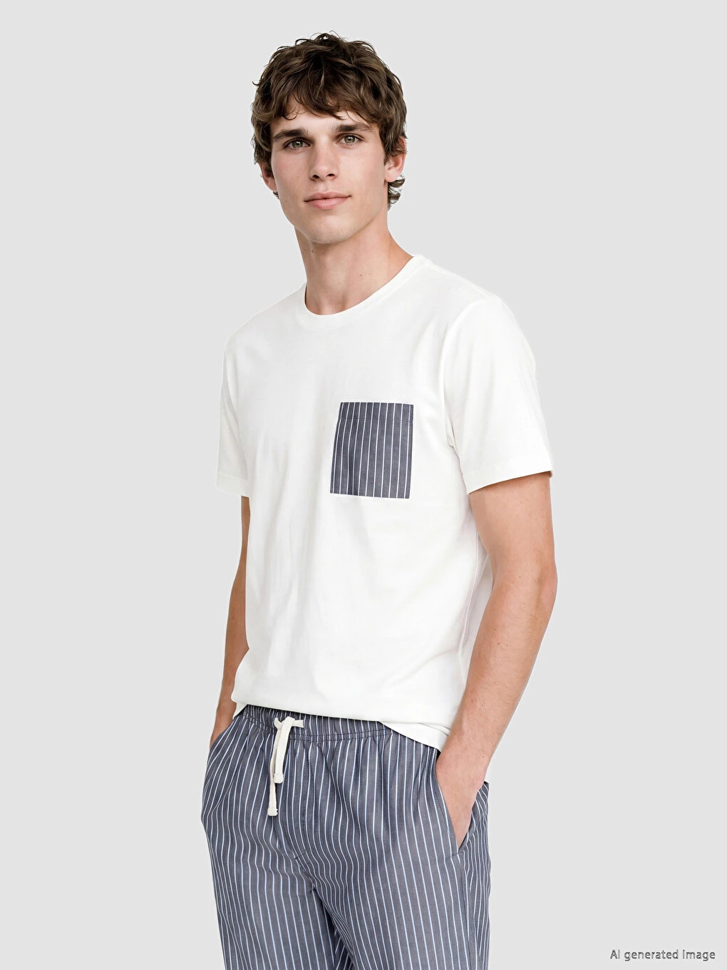 LC WAIKIKI Regular Fit Prugasti Muški Komplet Pidžame
