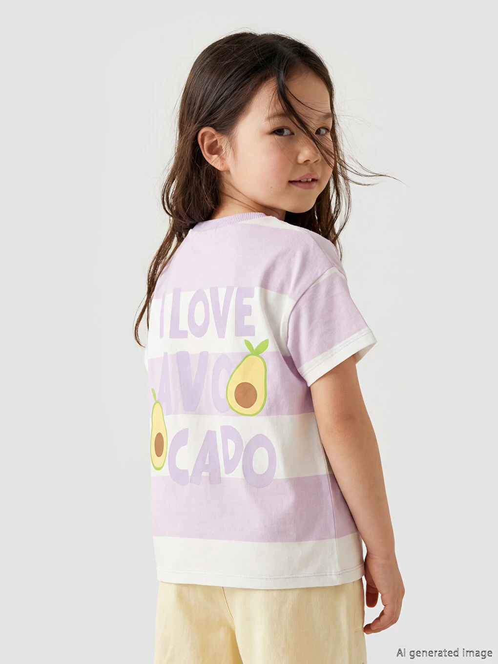LCW Kids Majica Sa Okruglim Izrezom Na Pruge Za Devojčice