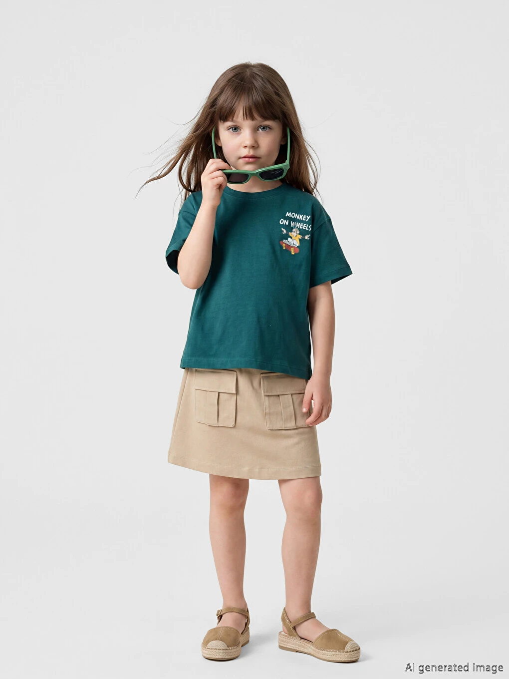 LCW Kids Nostalgična Majmun Štampana Uniseks Dečija Majica