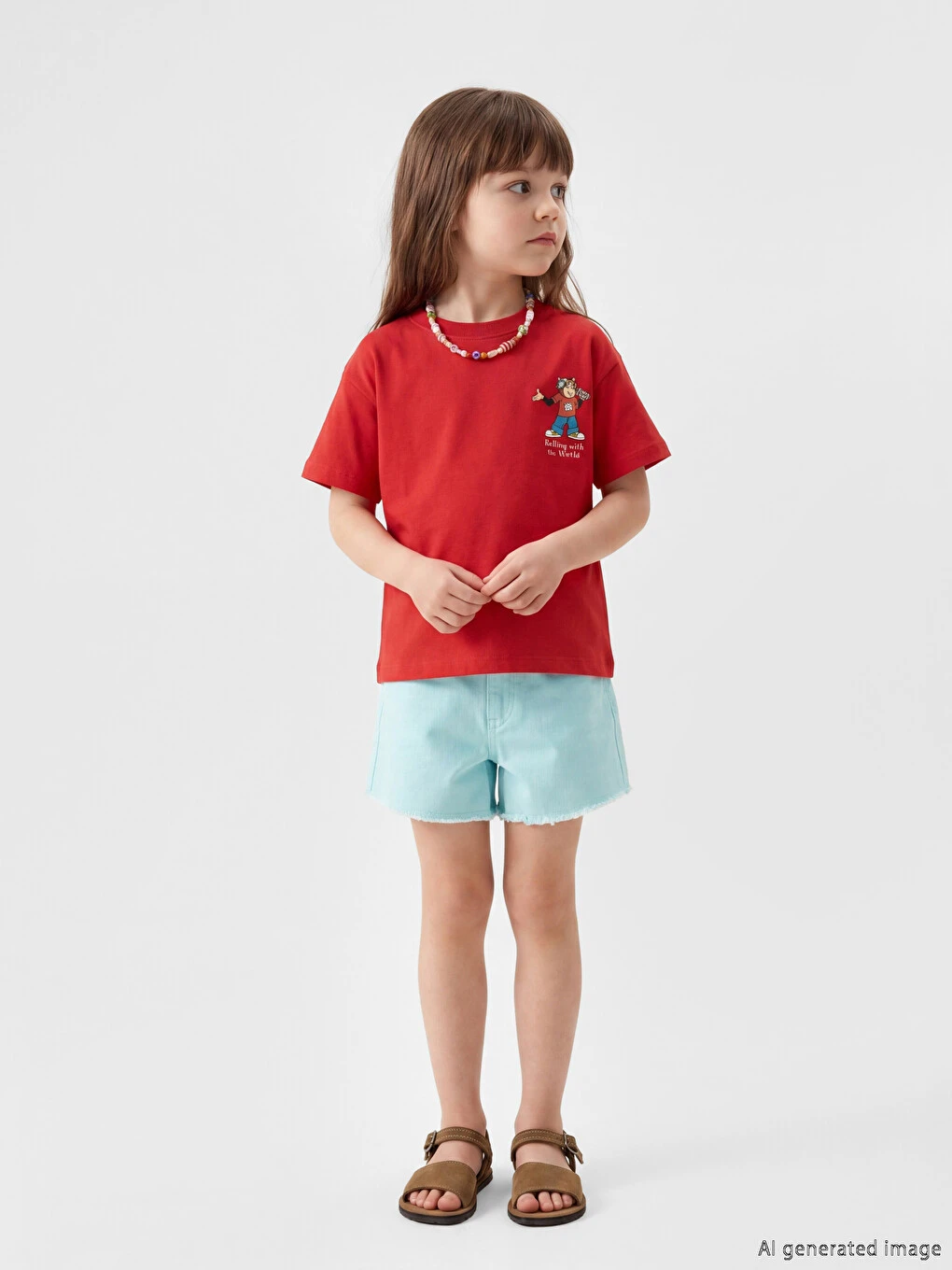 LCW Kids Nostalgična Majmun Štampana Uniseks Dečija Majica