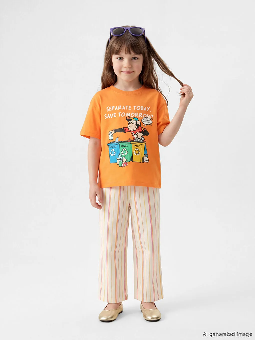 LCW Kids Nostalgična Majmun Štampana Uniseks Dečija Majica
