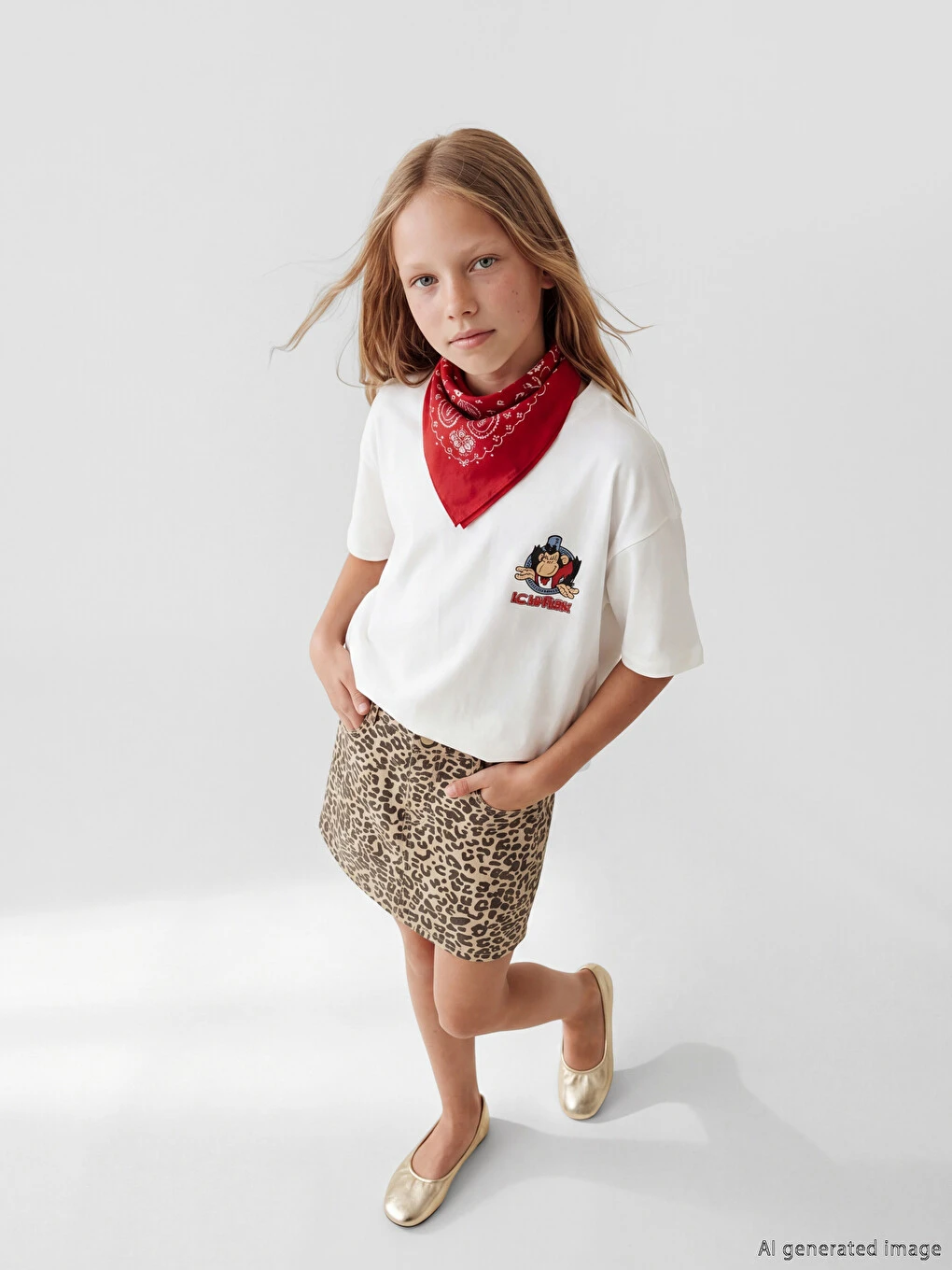 LCW Kids Nostalgic Monkey Štampana Majica