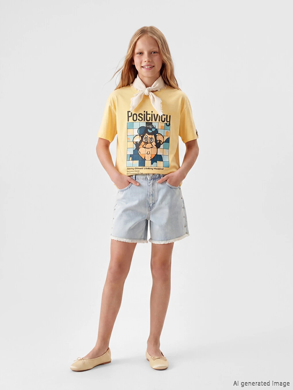 LCW Kids Nostalgična Majmun Štampana Uniseks Dečija Majica