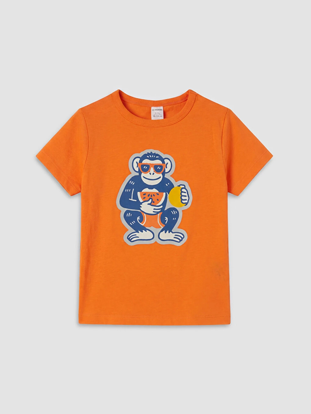 LC WAIKIKI Nostalgic Monkey Štampani Dečiji Kratki Pidžama Komplet