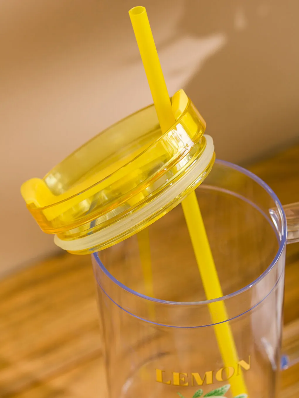 LCW HOME Čaša Sa Slamčicom Sa Printom Limuna, 1200 Ml