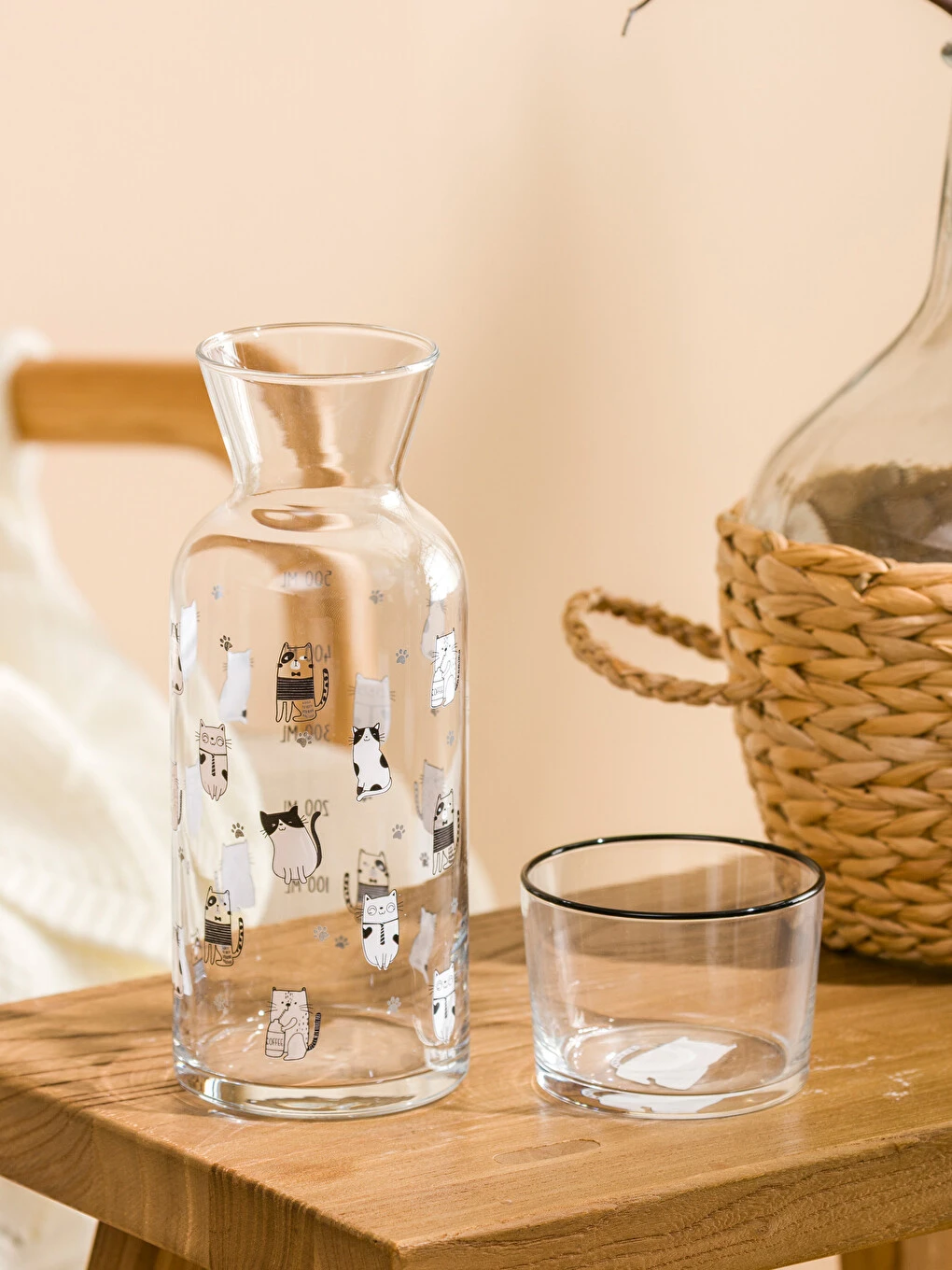 LCW HOME Bokal Od Stakla Sa Štampom Mačke 700 Ml