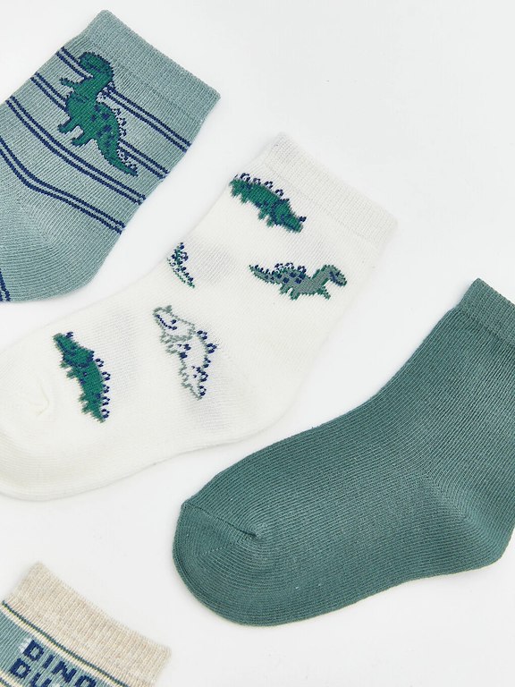LCW baby Set Od Pet Šarenih Čarapa Do Gležnja Za Bebe Dečake