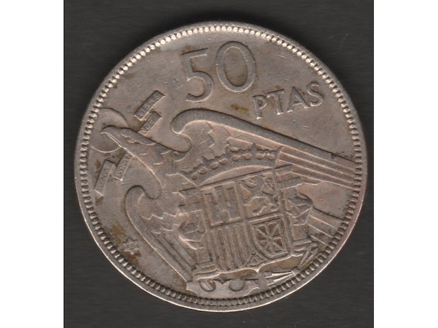 50 Pesetas (Fransisko Franko)-1957(58)-Španija, Spain