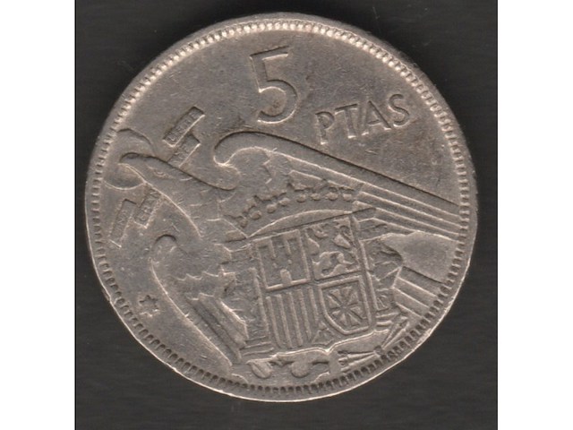 5 Pesetas (Fransisko Franko) - 1957 - Španija, Spain