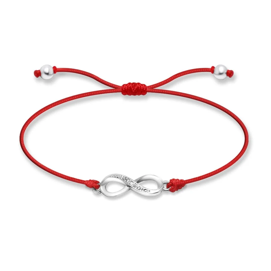 SREBRNA NARUKVICA RED THREAD INFINITY
