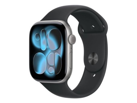 APPLE Watch S11 Cellular 46mm Space Grey Aluminium Case with Black Sport Band - S/M (mfc94rk/a)