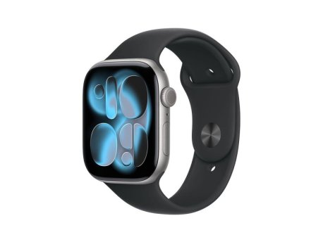 APPLE Watch S11 Cellular 42mm Space Grey Aluminium Case with Black Sport Band - S/M (mf8a4rk/a)