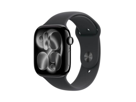 APPLE Watch S11 Cellular 42mm Jet Black Aluminium Case with Black Sport Band - M/L (mf854rk/a)
