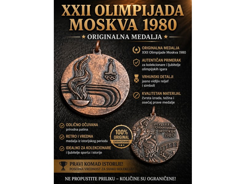 OLIMPIJSKA MEDALJA MOSKVA 1980 – ORIGINAL ?