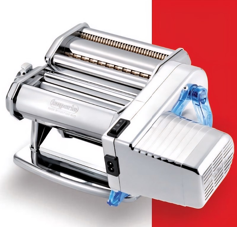 03. MAŠINA ZA TESTENINE “IMPERIA ELECTRIC” VALJCI ZA LASAGNE 150MM(SFOGLIA), TAGLIOLINI 2MM I FETTUCCINE 6,5MM “IMPERIA IPASTA+PASTAFACILE” – IMPERIA, CENA: 23.376 DIN.