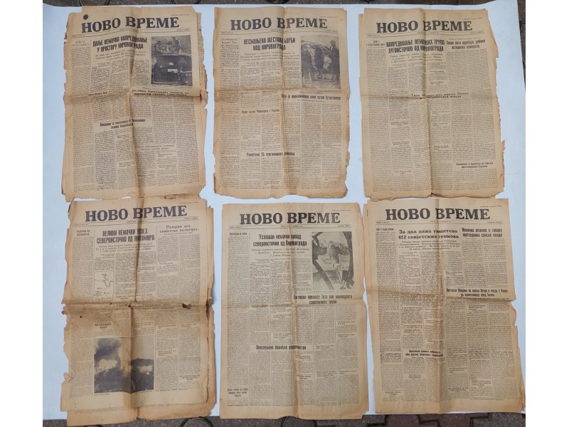 Beogradski Dnevni List Novo Vreme ,original iz 1940tih