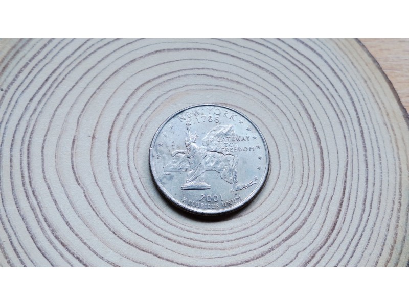 USA QUARTER DOLLAR 1788-2001 GODINA NEW YORK JUBILARAC