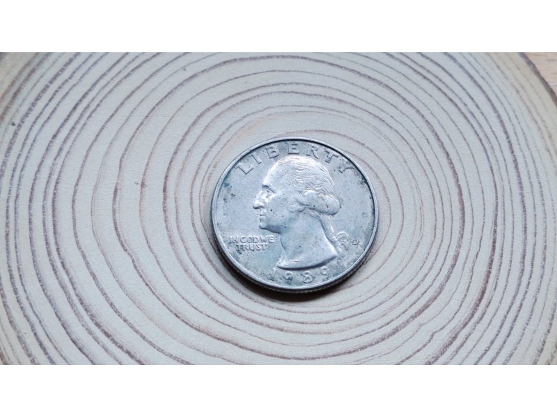 USA QUARTER DOLLAR 1989 GODINA