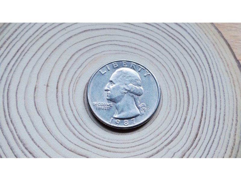 USA QUARTER DOLLAR 1987 GODINA