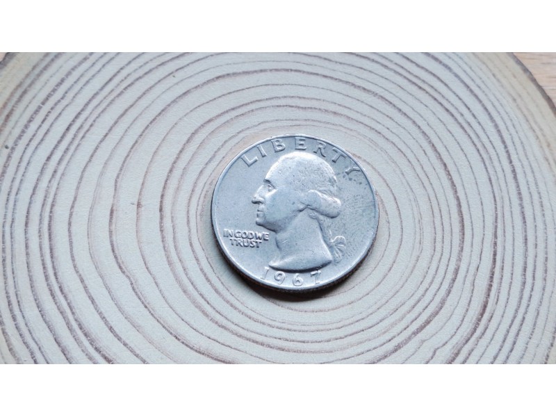 USA QUARTER DOLLAR 1967 GODINA