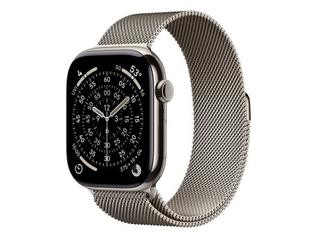 APPLE Watch S11 Cellular 46mm Natural Titanium Case with Natural Milanese Loop - S/M (mfcy4rk/a)