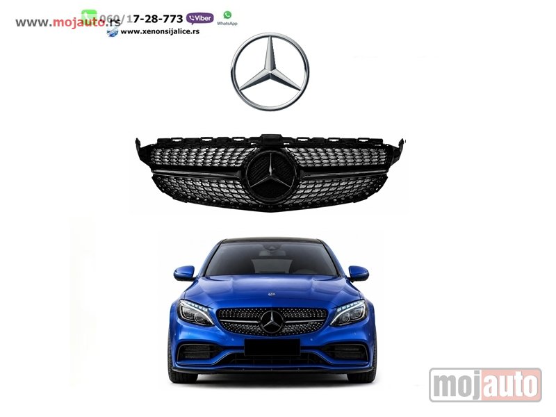C klasa w205 15-21 mercedes maska amg
