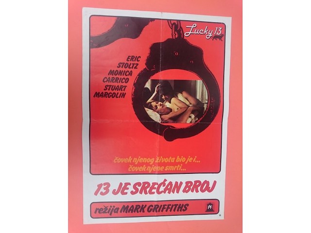 13 JE SREĆAN BROJ  - FILMSKI PLAKAT