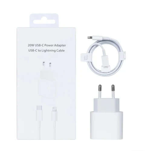 Kućni punjač EIMA EM-20 USB-C 20W PD Quick Charge 3.0 za Iphone + kabal Type C na Lighting