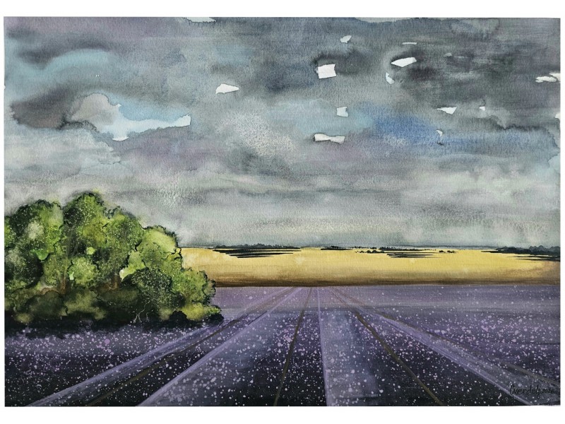 Pred oluju, akvarel, 42x30cm, sertifikat