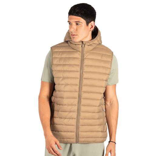 LIBERTY HOOD VEST MEN, PRSLUK SA KAPULJAČOM, SVETLO BRAON