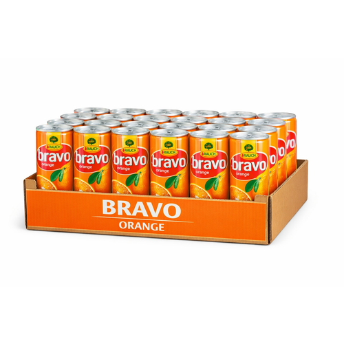 BRAVO limenka Pomorandža 0,25l, 24 kom XXL