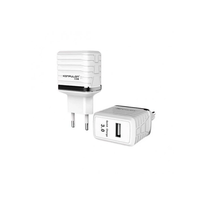 Kućni punjač Konfulon C32Q fast 18W USB-A + kabal USB-C