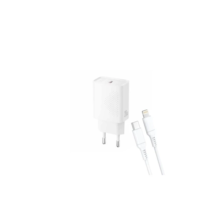Kućni punjač XO L160 fast 20W Type C + lightning kabal