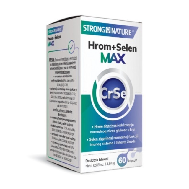 STRONG NATURE HROM + SELEN MAX 60 KAPSULA