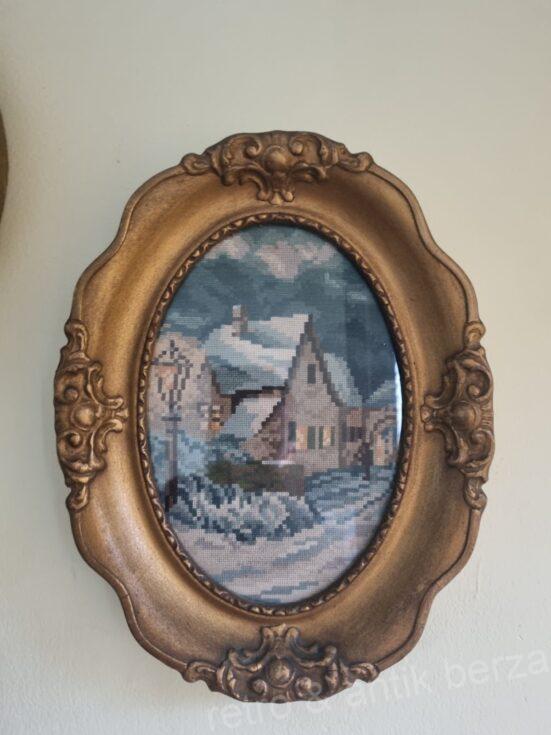 Wiehler-ov goblen u zlatnom ramu: „Town in the Snow“