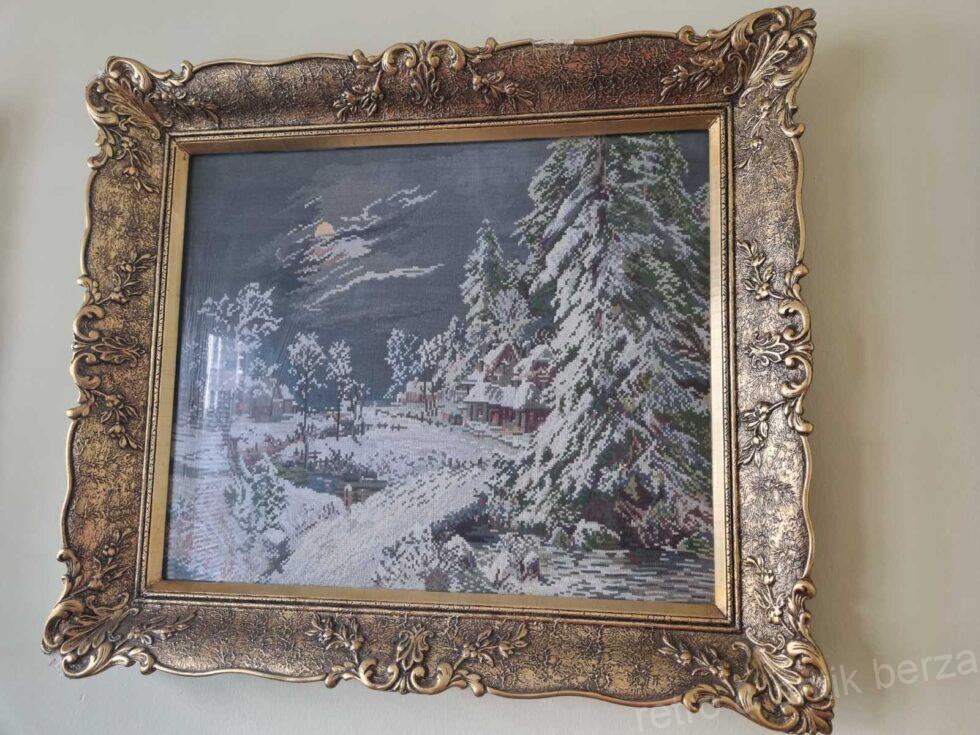 Wiehler-ov goblen u zlatnom ramu: „Winter night“
