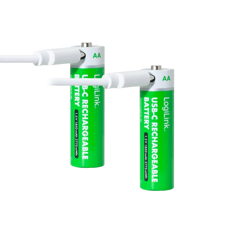 Logilink punjive baterije AA 1.5V 1850 mAh / 2775 mWh, type c, 2 kom
