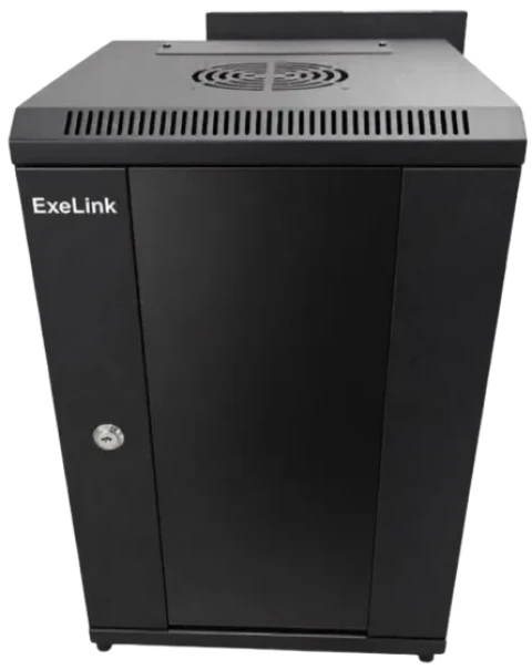 ExeLink Rek zidni orman 19in, 600x450x18U,crna, SPCC celik