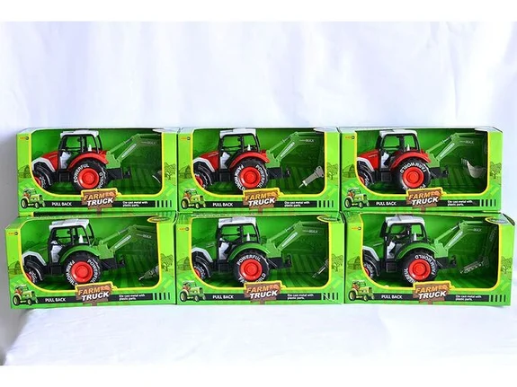 Igračka traktor 14.5cm metal plastika