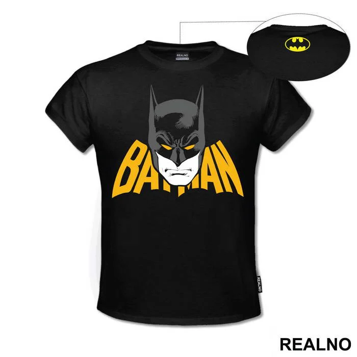 Yellow Eyes And Text - Batman