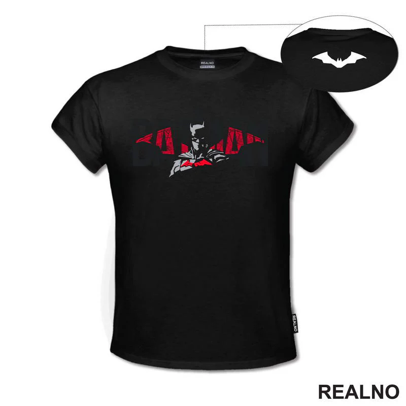 Half Face - Shadow - Red Logo - Batman - Majica