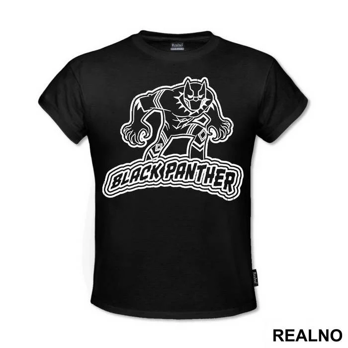 Cartoon Stencils - Black Panther - Majica