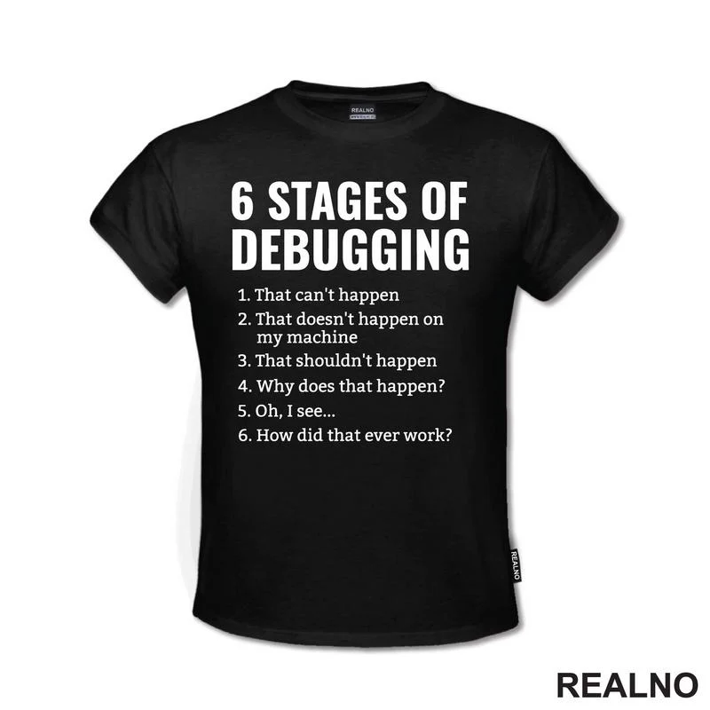 6 Stages Of Debugging - Geek