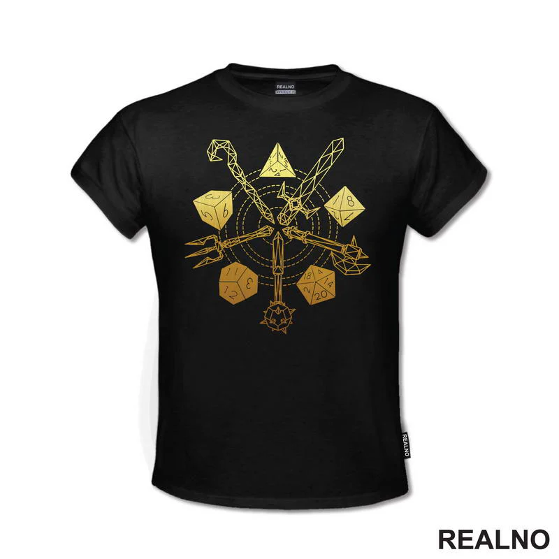 Golden Symbols - D&D - Dungeons And Dragons - Majica