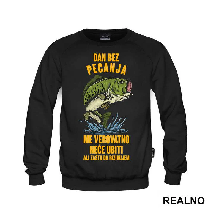 OUTLET Crni Muški Duks Veličine XL Bez Kapiljače - PEC - 1247 - D
