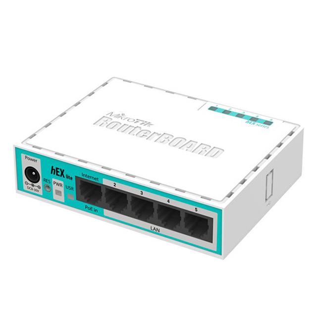MikroTik RB750r2 hEX lite ruter sa 5 x LAN / WAN portova 10/100Mb/s